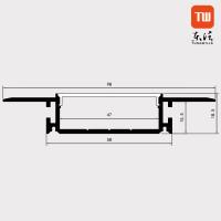 China Plaster Ceiling Drywall Aluminum Profile For LED Strip Lighting 98mm x 18mm for sale