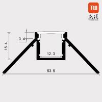 China Trimless Drywall Plasterboard LED Profile For LED Strip Aluminum Alloy Material for sale