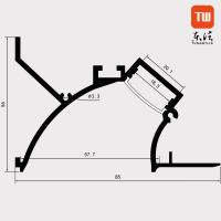 China Embedded Plasterboard LED Profile , Drywall LED Strip Channel for Wall Ceiling for sale