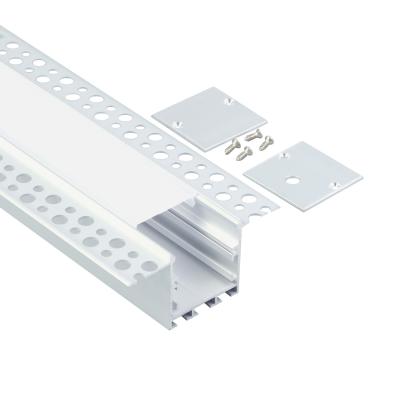 China Plasterboard Flush Mounted Aluminium Led Profile For Architectural Gypsum for sale