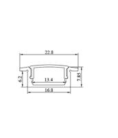 China Milky Anodized U Shape Aluminium Profile For Kitchen Light Recessed for sale