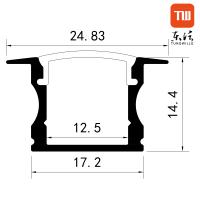 China Wardrobe Recessed LED Profiles U Shape Heat Sink Led Aluminum Extrusion for sale