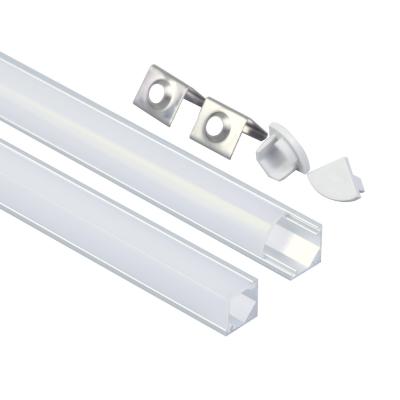 China Slim Custom Length Milky Diffuser Decoration Corner LED Channel For Cabinet Light for sale