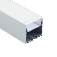 China Aluminum Suspended LED Profile 79*77mm Heat Sink Housing Silver for sale
