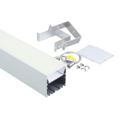China Aluminum Suspended LED Profile 79*77mm Heat Sink Housing Silver for sale