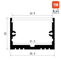 China T8 Extruded Surface Mount Led Profile Aluminum Mounting Channel for sale
