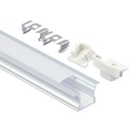China Anodized Silver Recessed Led Aluminum Profile For Cabinet Lighting for sale
