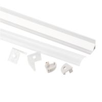 China Milky Cover V Shape Cabinet Light Led Extrusion Profile Surface Mounted for sale