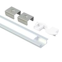 China PC Cover Strip Recessed Aluminum Led Profile 6063 Alloy Material for sale