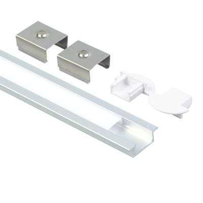 China PC Cover Strip Recessed Aluminum Led Profile 6063 Alloy Material for sale