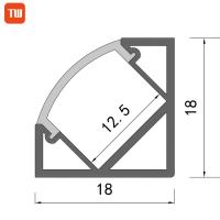 China V Shape Cabinet Light / Strip Light Corner Led Profile Aluminum 18X18mm for sale