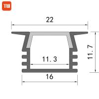 China Recessed In Wall Kitchen Light Plaster In Led Aluminium Profile Decorative for sale