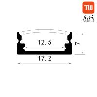 China Heat Sink U Shape Led Lighting Profile Surface Mounted Extrusion Aluminum for sale
