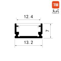 China 13x7mm Light Surface Mounted Led Strip Profile Housing Decoration for sale
