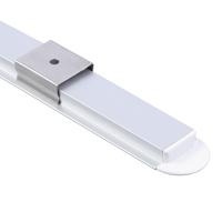 China LED Strip LED Aluminum Profile With PC Cover End Caps And Mounting Clips for sale