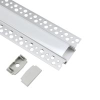 China LED Strip Light Recessed Drywall Aluminium Channel Extrusion For Plaster Gypsum for sale