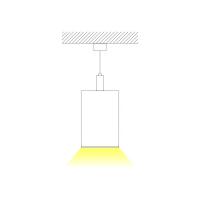 China Suspended Pendant Lighting Fixture LED Linear Profile For Office Light for sale