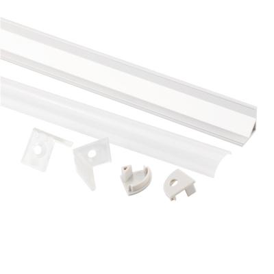 China Silver V Slot Corner Led Profile Indoor Bathroom Decorative Led Wall Light for sale