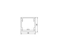 China 20mm Width U Shape Led Aluminum Profile PC Cover Kitchen Wardrobe Light for sale