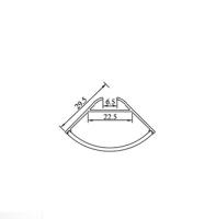 China 30x30mm V Shape Corner Aluminum Led Profile For Decorative Led Lighting for sale