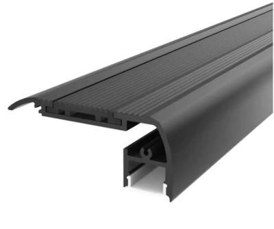 China Staircase Led Light Stair Mounted Led Aluminum Profile Black Anodized for sale