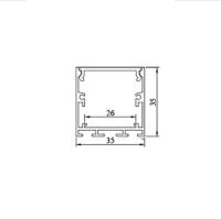 China Indoor Linear Lighting U Shape Profile , Suspended LED Profile for 26mm LED Strip for sale