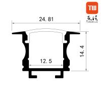 China U Shape Furniture LED Light Aluminum Channel , Silver Aluminum Recessed LED Profile for sale