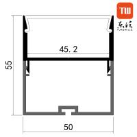 China LED Strip Extruded Aluminum Profile Channel , Suspended LED Aluminum Profile for sale