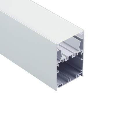 China 50x75mm Office Led Linear Light Suspended Led Profile For Pendant Light for sale