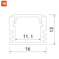 China Aluminum Housing Led Channel Surface Mounted Led Profile For Office Lighting for sale
