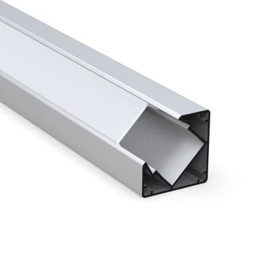 China Milky Corner LED Channel , Aluminum corner mount LED strip 18mm x 18mm for sale