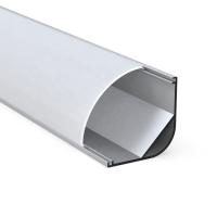 China White 30mm Corner Aluminum LED Strip Channel For Wardrobe Office for sale