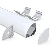 China White 30mm Corner Aluminum LED Strip Channel For Wardrobe Office for sale