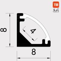 China Aluminum Alloy LED Strip Light Corner Profile Anodized painting For Indoor for sale