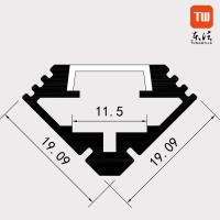 China Anodized Recessed Corner LED Profile Silver White Black Aluminium Material for sale