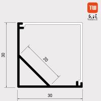 China OEM LED Strip Corner Channel ,  V Shaped Extrusion 45 Degree Aluminum LED Channel for sale