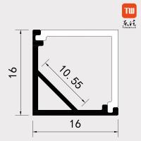 China 90 Degrees Angle Corner LED Profile Wall Mounted For Cabinet for sale