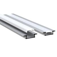 China Square Recessed LED Strip Channel , Recessed LED Extrusion For Cabinet Cupboard for sale