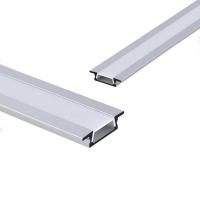 China Square Recessed LED Strip Channel , Recessed LED Extrusion For Cabinet Cupboard for sale