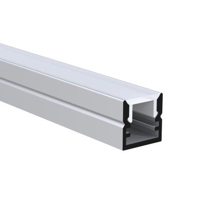 China Aluminum LED Strip Light Diffuser , Surface Mount LED Extrusion For Gym Cinema for sale