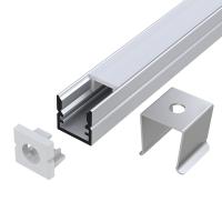 China Aluminum LED Strip Light Diffuser , Surface Mount LED Extrusion For Gym Cinema for sale