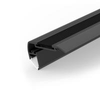 China 1m 2m Plasterboard LED Profile Black Color Aluminium Alloy 6063 T5 Material for sale