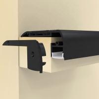 China 1m 2m Plasterboard LED Profile Black Color Aluminium Alloy 6063 T5 Material for sale