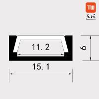 China 6063 Surface Mounted LED Profile , LED Light Aluminium Housing OEM ODM for sale