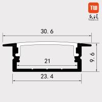China Wall Lighting Recessed LED Strip Profile 1m 2m 3m Length For Wardrobes wine cabinets for sale