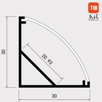 China Wardrobe Office Corner LED Profile 1m 2m 3m Length For Light Bar for sale