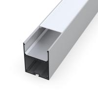 China Silver Suspended LED Profile 55mm X 70mm For Drywall Ceiling for sale