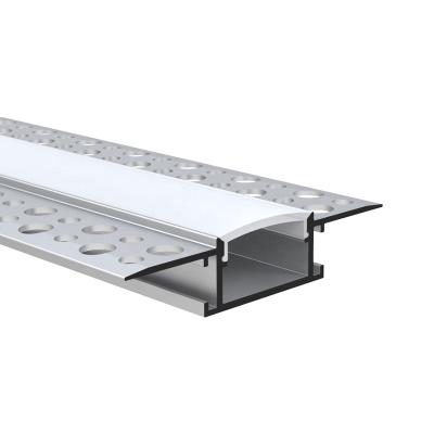 China Light Strip Recessed LED Channel Drywall Trimless Silver color for sale