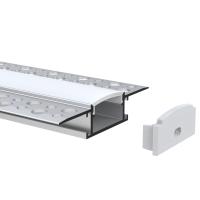 China Light Strip Recessed LED Channel Drywall Trimless Silver color for sale