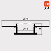 China Light Strip Recessed LED Channel Drywall Trimless Silver color for sale